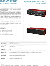 Krix Epicentrix Mk2 - Krix Centre Channel - CDA Pro AV Asia